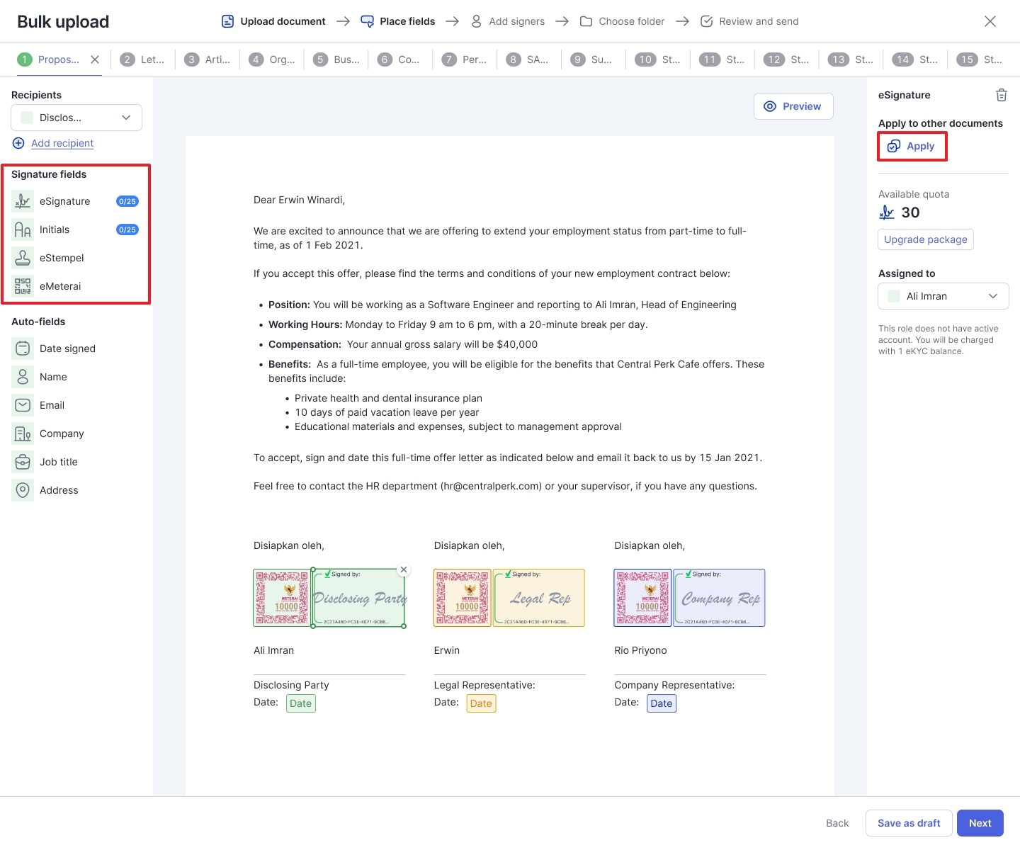 How to Use the Bulk Upload Feature on Mekari Sign – Mekari Help Center