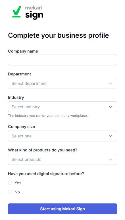 Bagaimana Cara Daftar Akun di Mekari Sign – Mekari Help Center